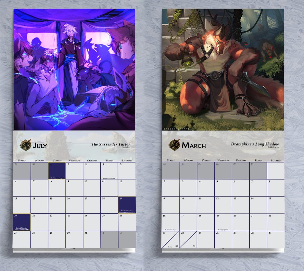 2025 Beast World Pinup Calendar – Heartleaf Games